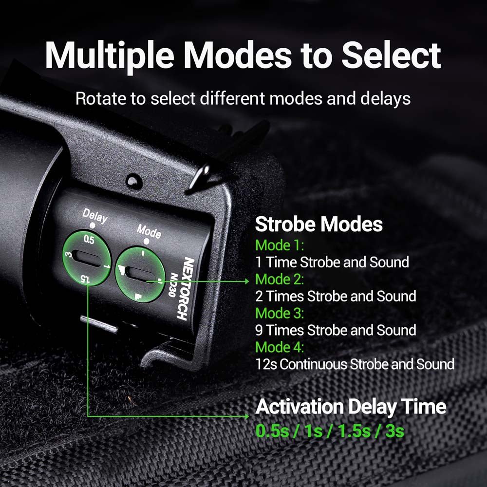 NEXTORCH ND30 Device – 11,000 Lumen, 130dB Tactical Strobe